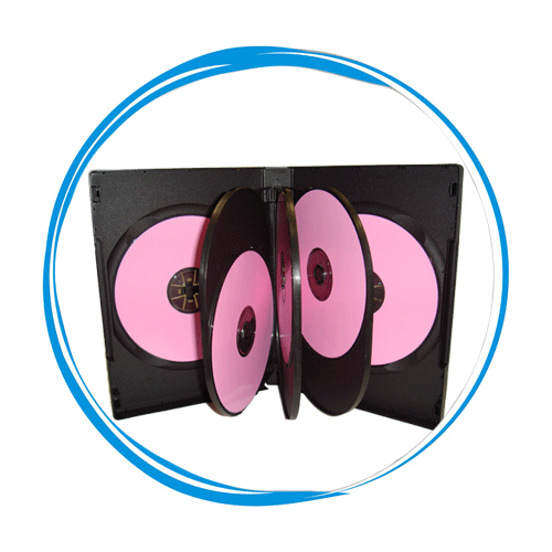 27mm 8 Disc DVD Case Black with 3 Trays – DELTAMEDIA INTL INC